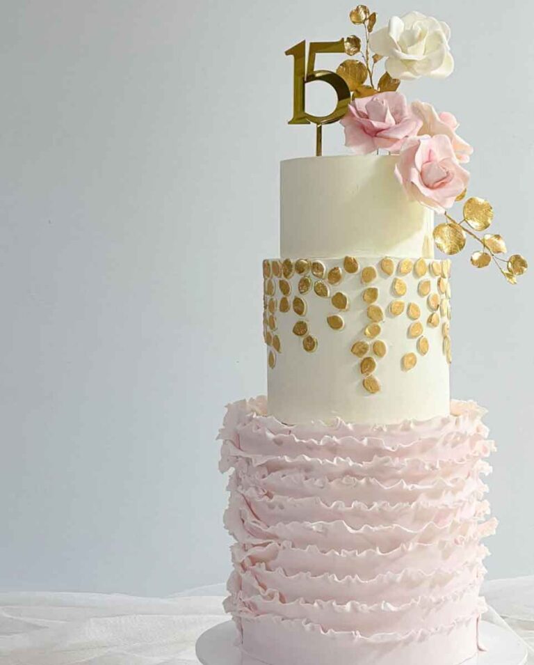 Ideias de Bolo Rosa com Dourado (Pink, Rose Gold e +) - Mulher Além da Mãe