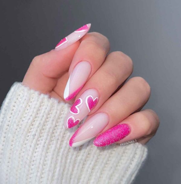 Unhas Decoradas Rosa com Glitter pra Você se inspirar - Mulher Além da Mãe